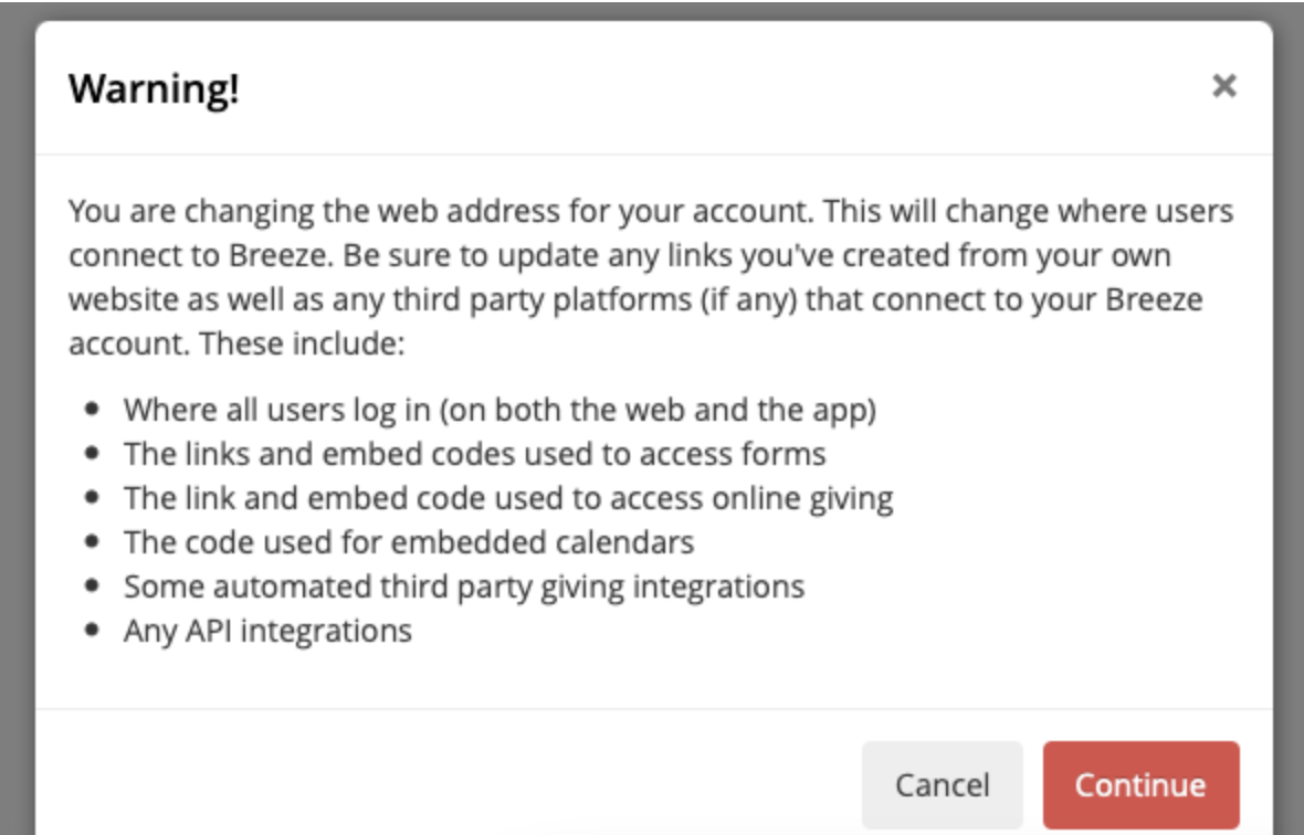 Manage Account Settings – Breeze Church Management