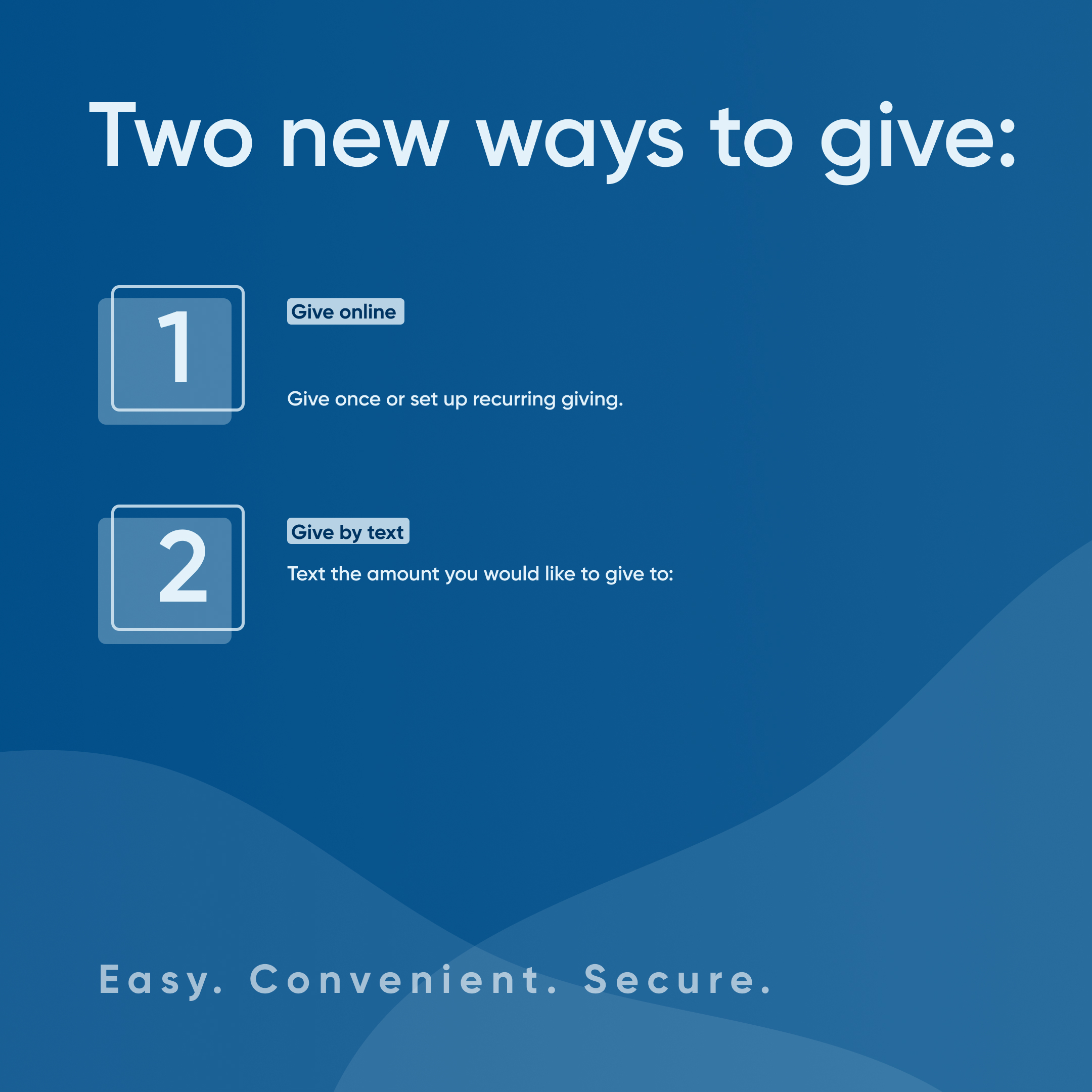 Communication Materials for Online Giving and Text Giving – Breeze ...