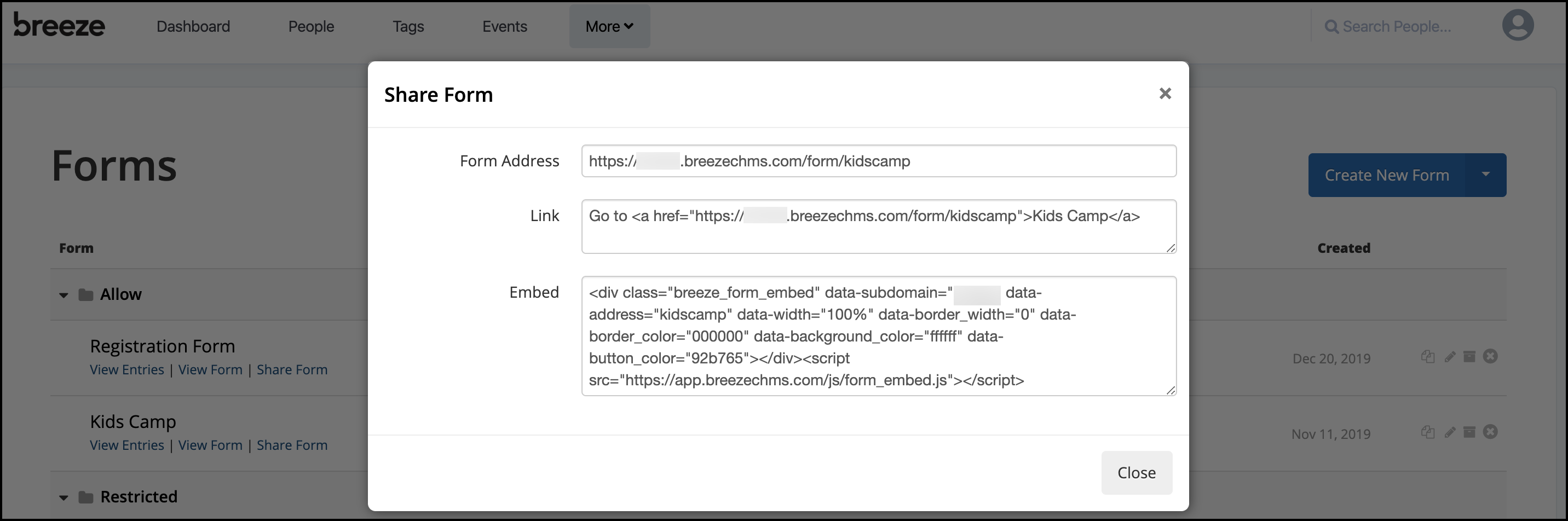 Getting Started with Forms – Breeze Church Management