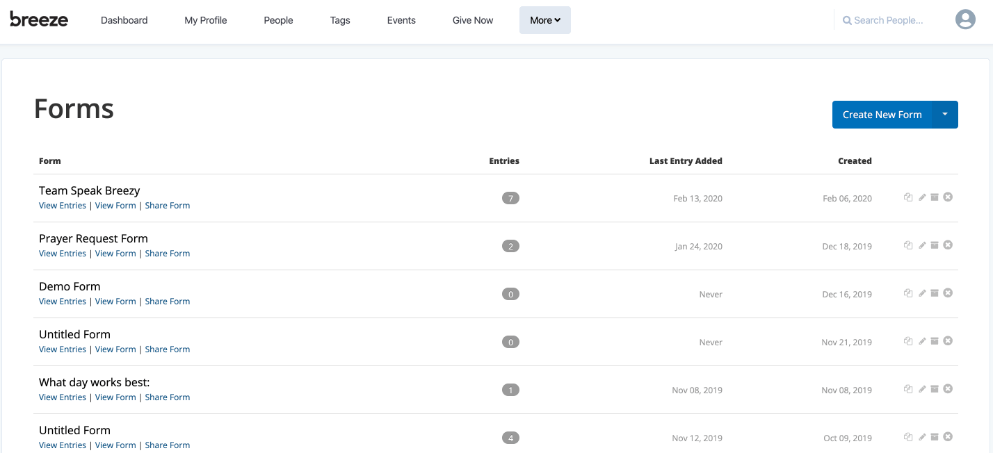Getting Started with Forms – Breeze Church Management