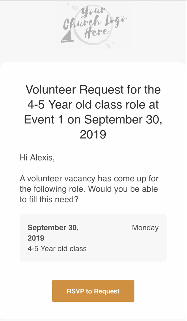 Volunteer Management Declined RSVP – Breeze Church Management