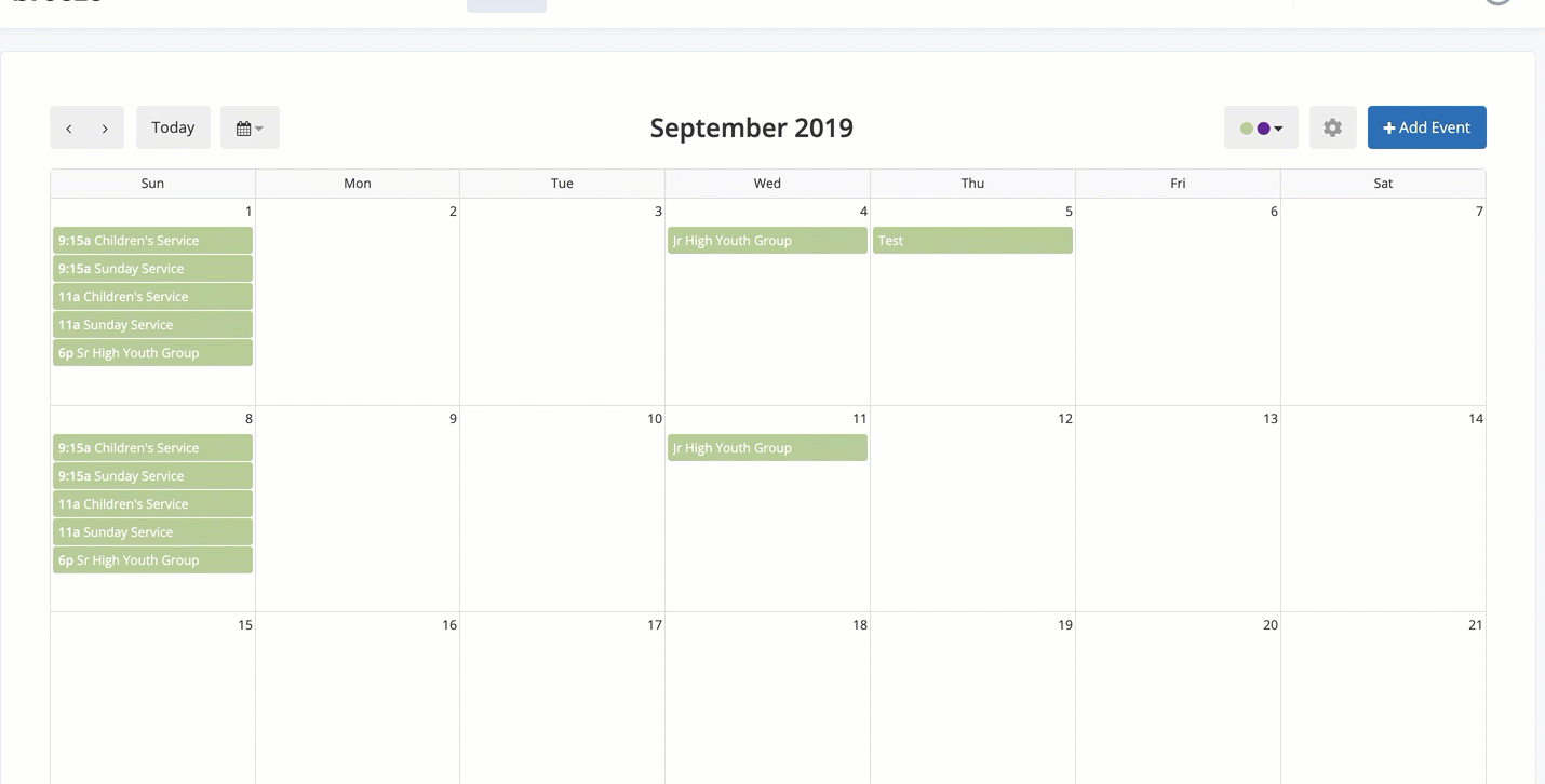 Using Multiple Calendars – Breeze Church Management