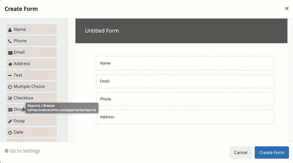 Getting Started with Forms – Breeze Church Management